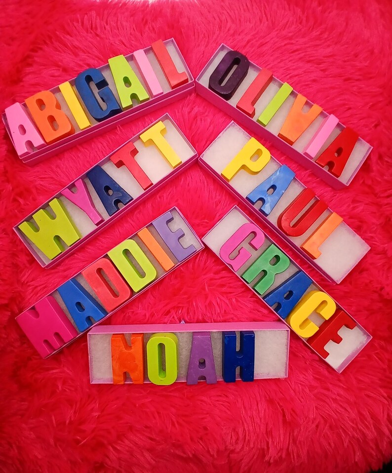 Handmade Personalized Letter Crayons: Non-toxic, Eco-friendly Gift ...