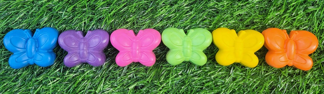 Butterfly Crayons 6-pack | Handmade Non-toxic Art Gift - Etsy