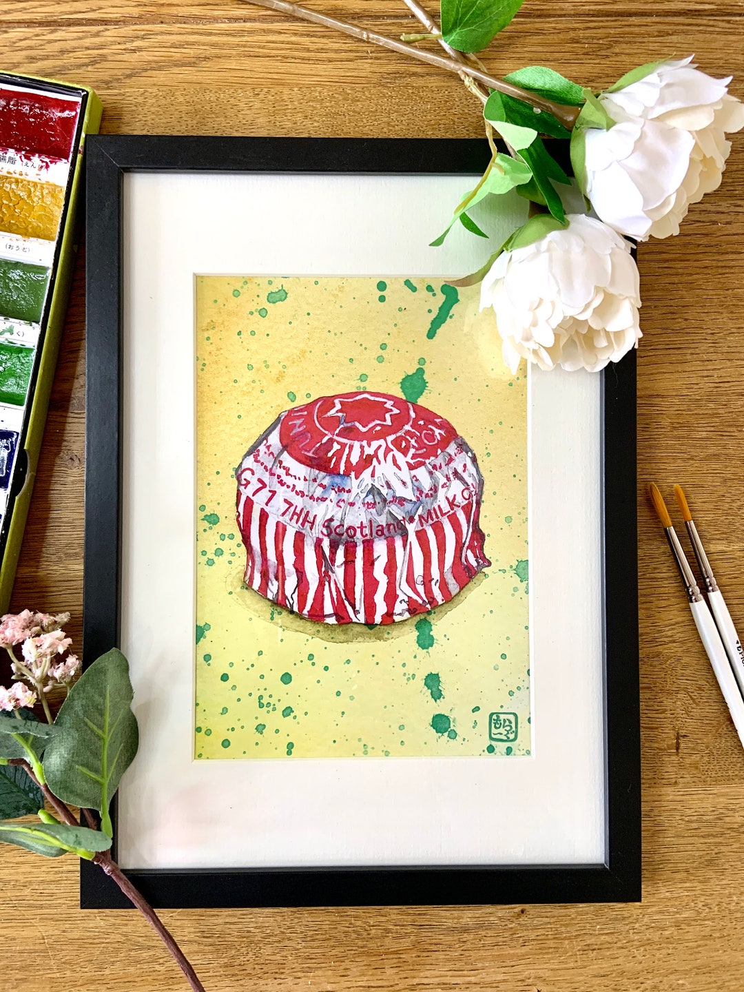Scottish Tunnocks Teacake Watercolour Home Decor Giclee Print A5/A4 ...