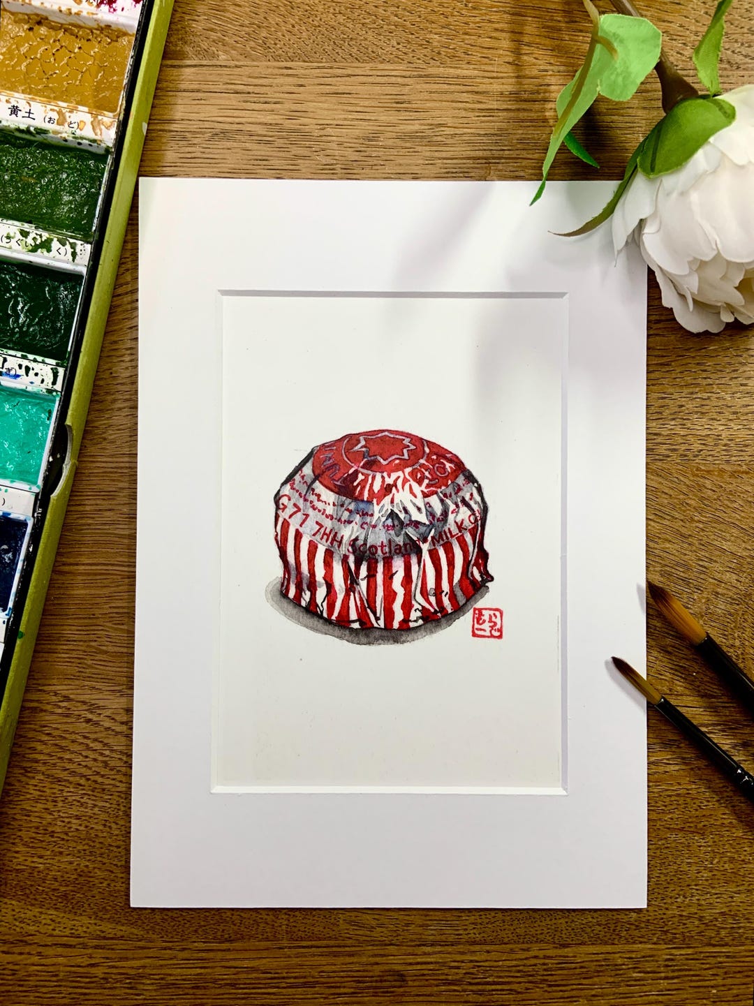Scottish Tunnocks Teacake Watercolour Home Decor Giclee Print 7x5in ...