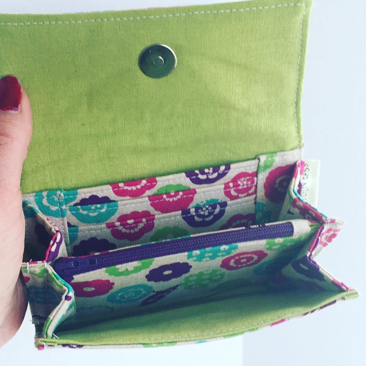 Echino Wallet Linen Wallet Accordion Wallet Minimalist Wallet - Etsy