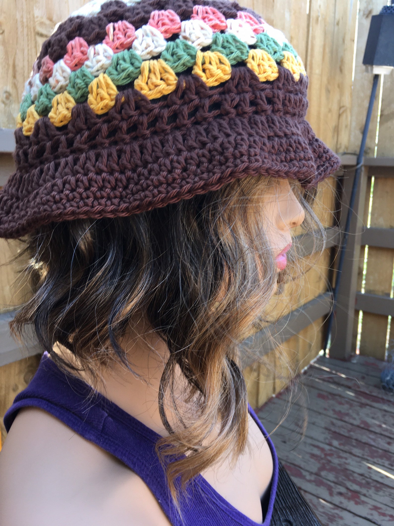 Crochet Bucket Hat - Boho Style Hat - Festival Bucket Hat - Etsy