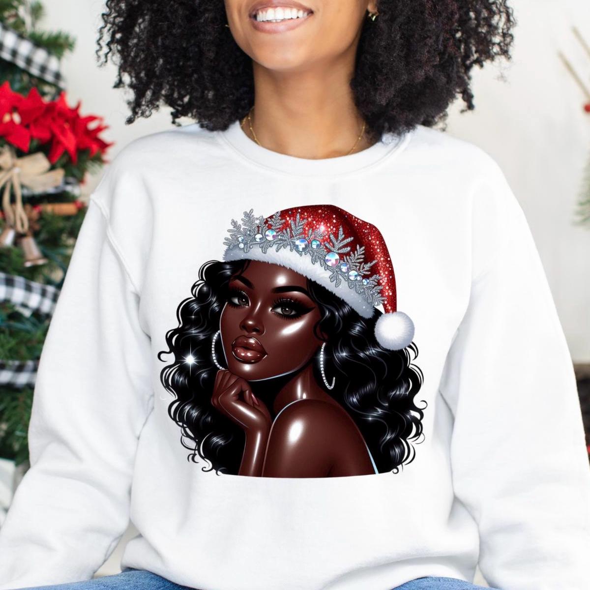 Black Girl Santa Png Black Girl Png Glitter Png Black Girl Clipart ...