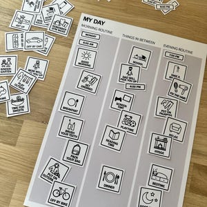Daily Routine Pictograms Including a My Day Schedule - Etsy