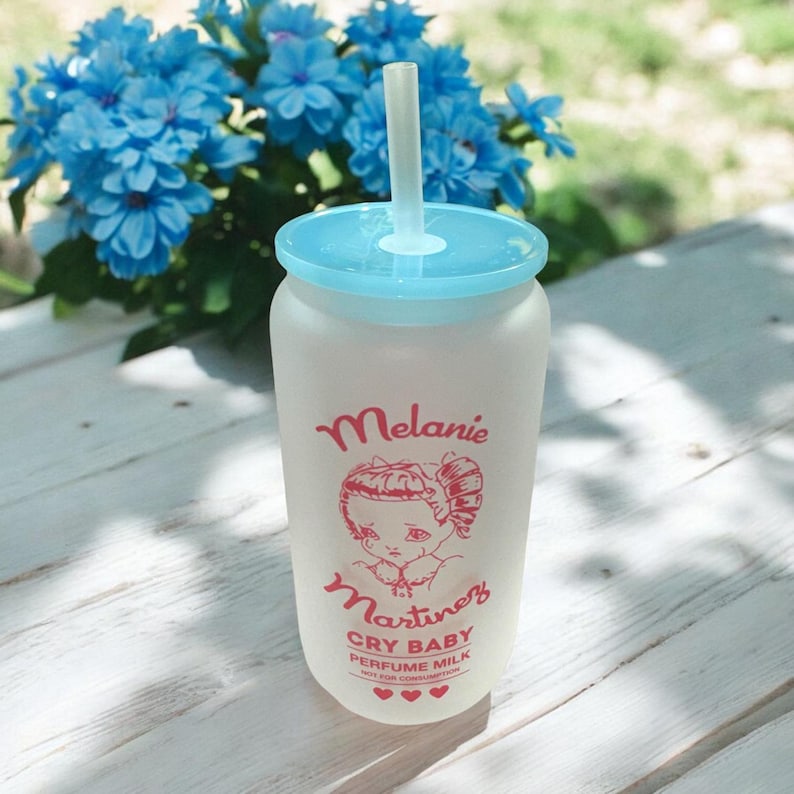 Melanie Martinez Pink Crybaby Milk 16oz Glass Can Singer Cup Reusable ...