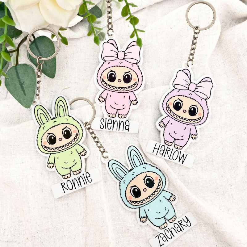 Labubu Name Keychain - Etsy UK