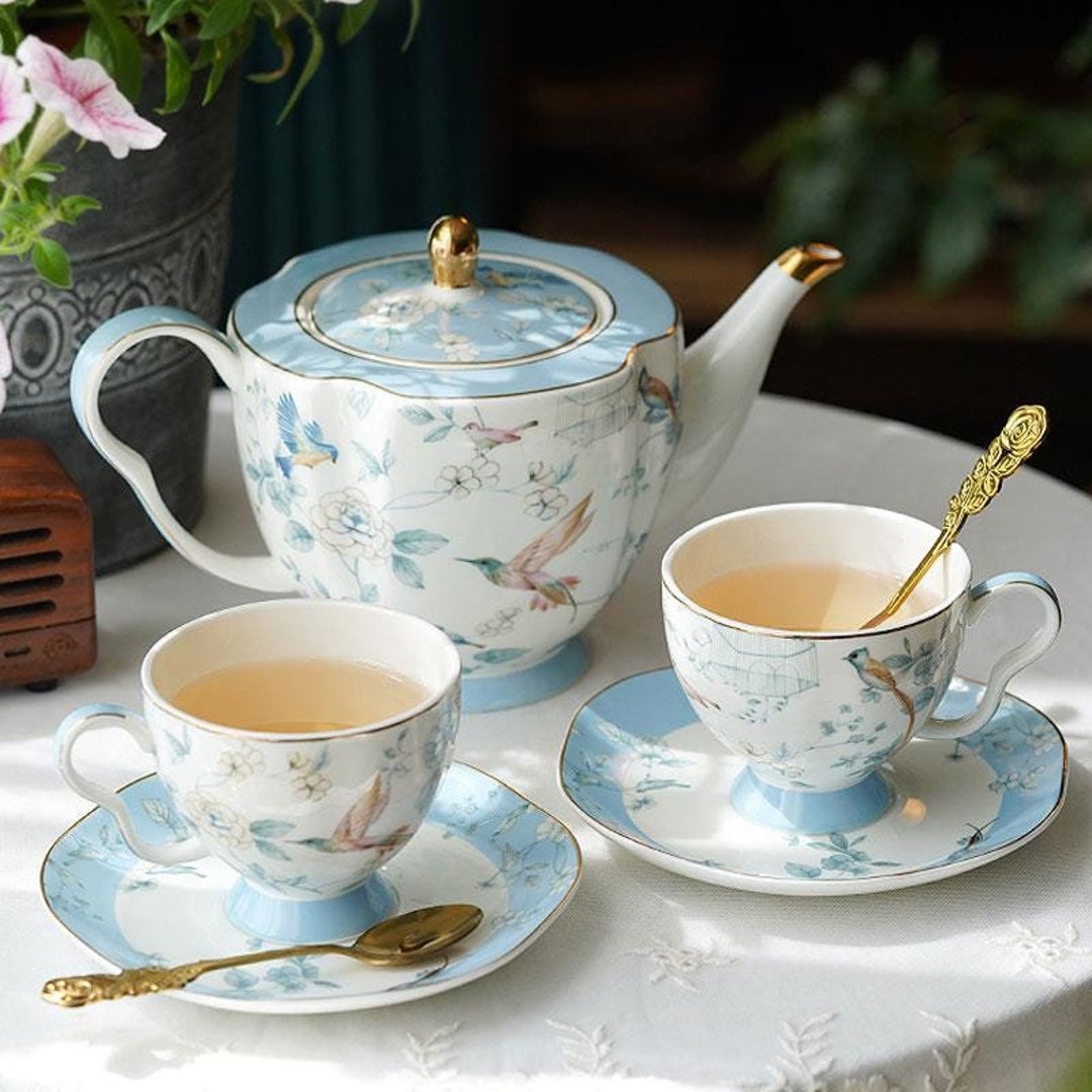 English Ceramic Coffee Set | Afternoon Tea Set | Exquisite Ceramic Coffee Cups and Saucers ...