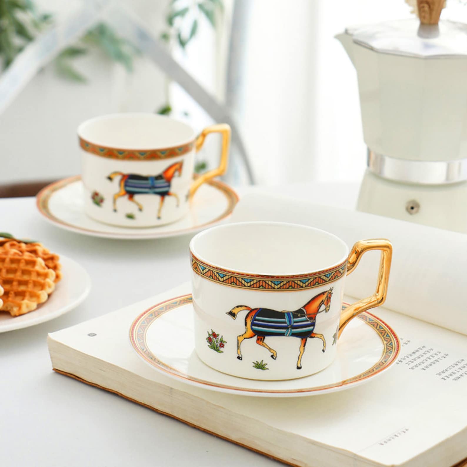French Ceramic Coffee Cups and Saucers European Luxury Coffee Cups ...
