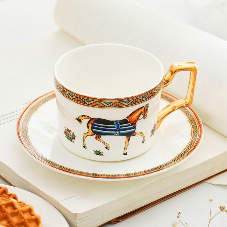 French Ceramic Coffee Cups and Saucers European Luxury Coffee Cups ...