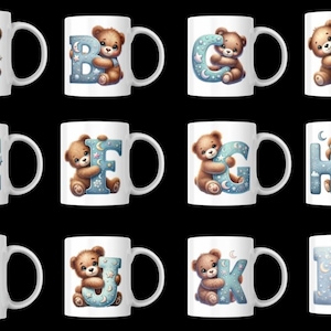 Adorable Teddy Bear Alphabet Clipart Set, Teddy Bear Alphabet, Baby ...