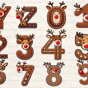 Christmas Alphabet, Christmas Reindeer Alphabet Clipart, Reindeer ...