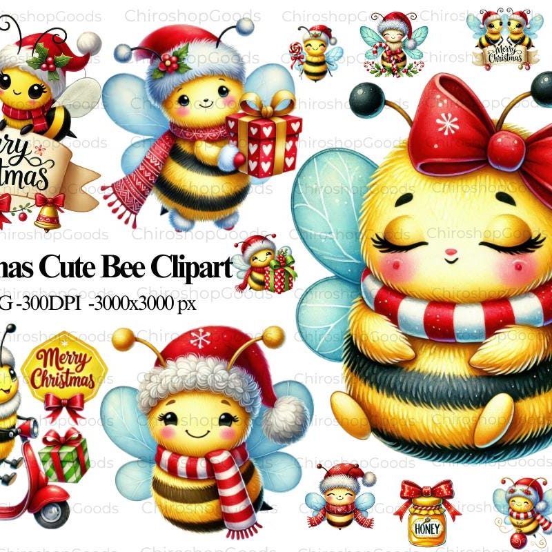 Bee Clipart - Etsy