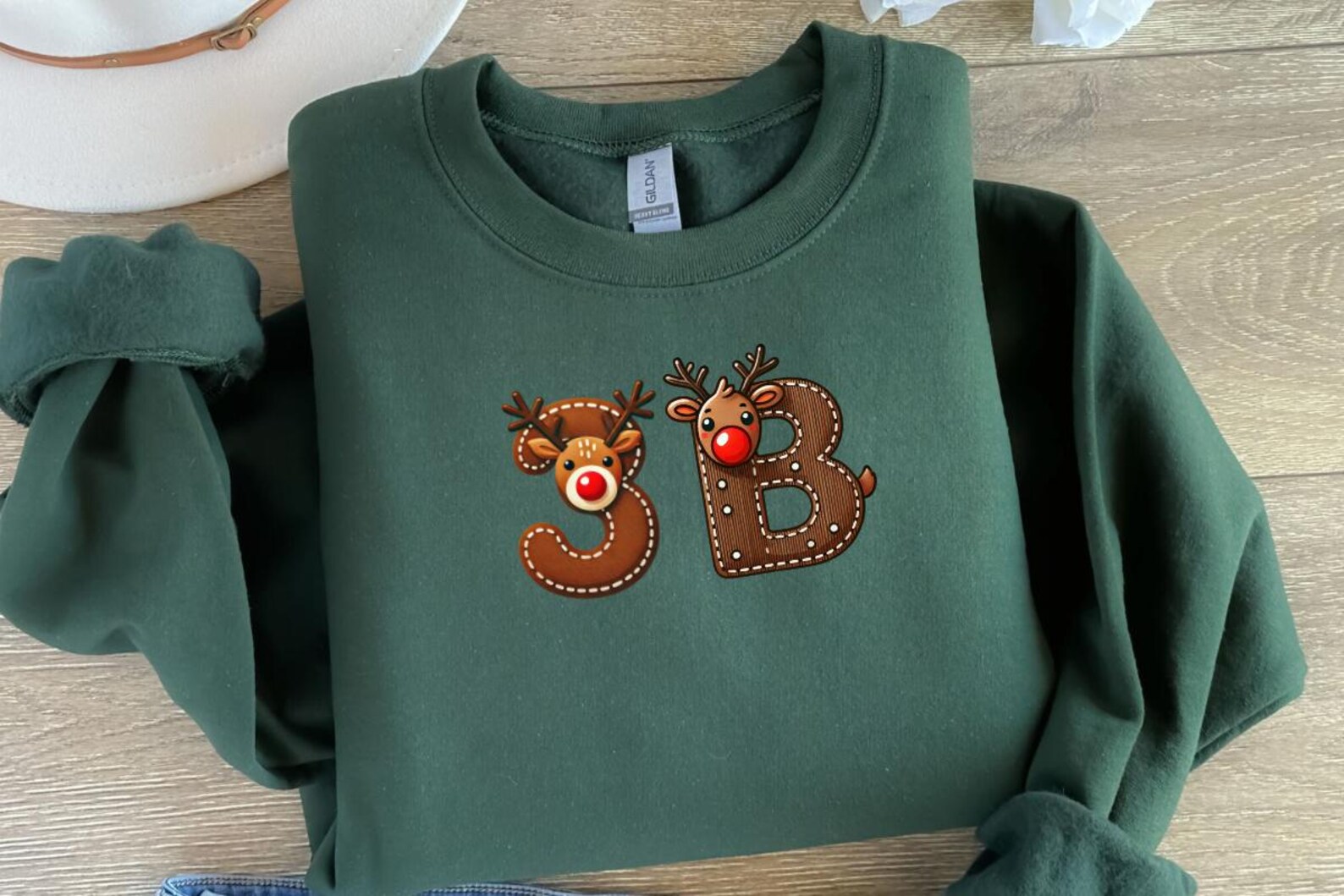 Christmas Reindeer Alphabet Clipart: Festive Letters & Numbers (PNG ...