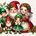 Christmas Gnome Family Watercolor Clipart: Festive Holiday Art (digital ...