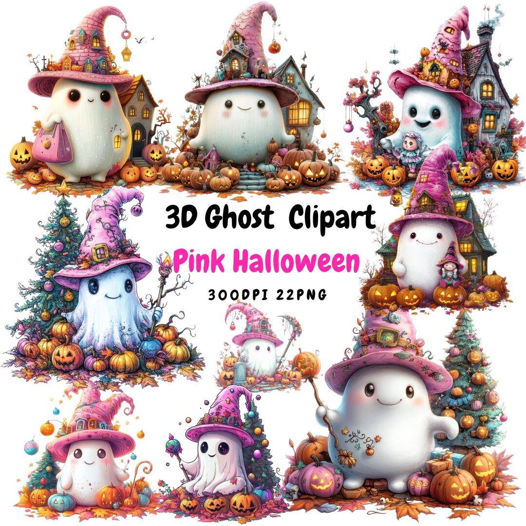 Halloween Ghosts Clipart, Cute Ghosts Clipart, Ghost, Ghosts PNG ...