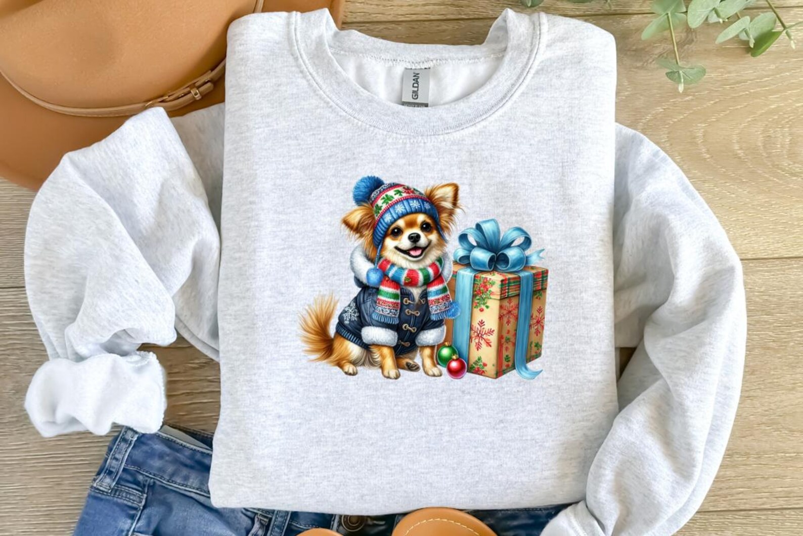 Christmas Cute Dog Watercolor Clipart, Christmas Puppy, Festive Puppy ...