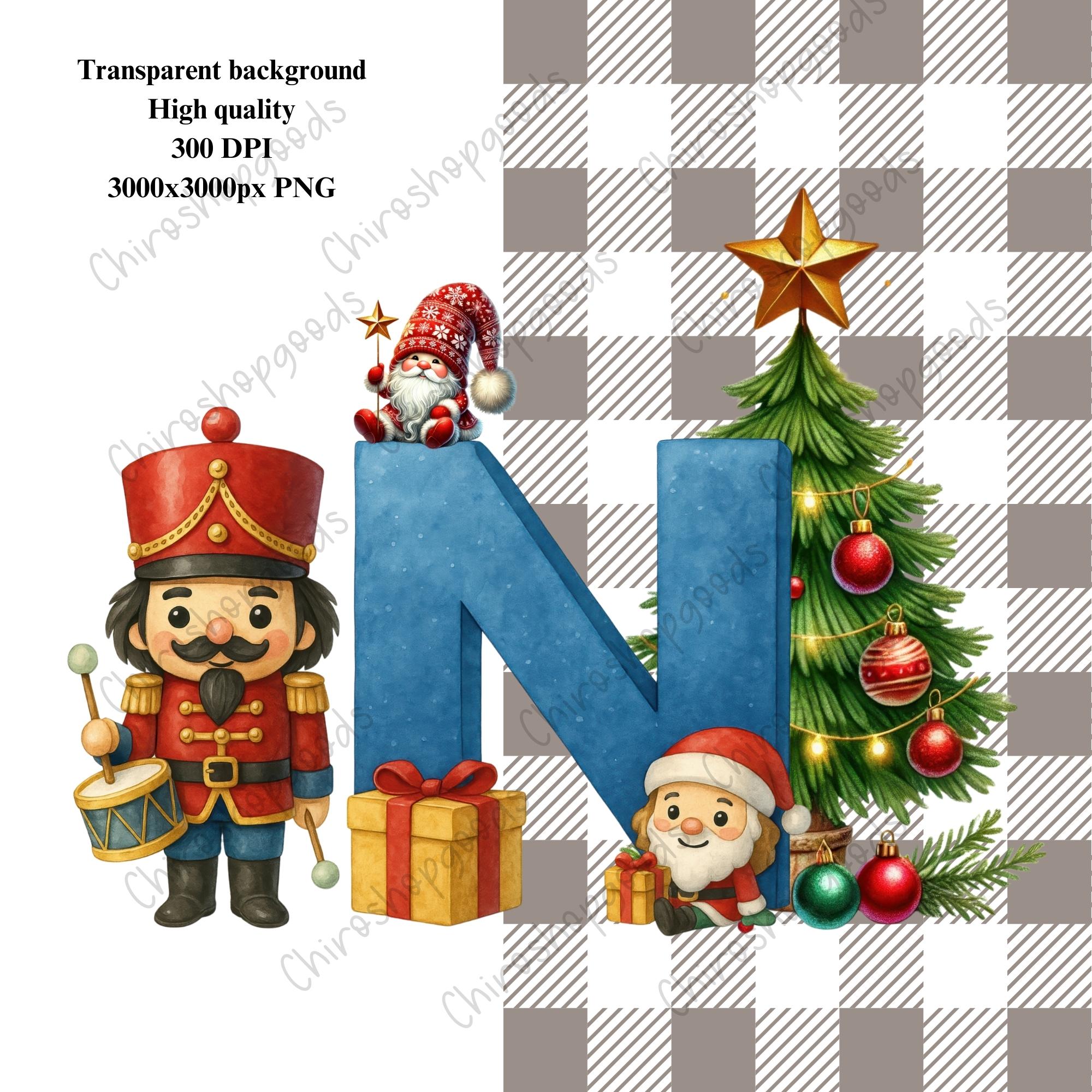 Christmas Nutcracker Alphabet Clipart: Holiday Letters A-Z (digital ...
