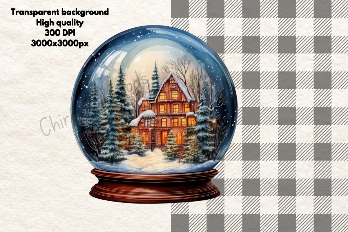 Christmas Snow Globe Watercolor Clipart Set, 12 Pngs (digital Download ...