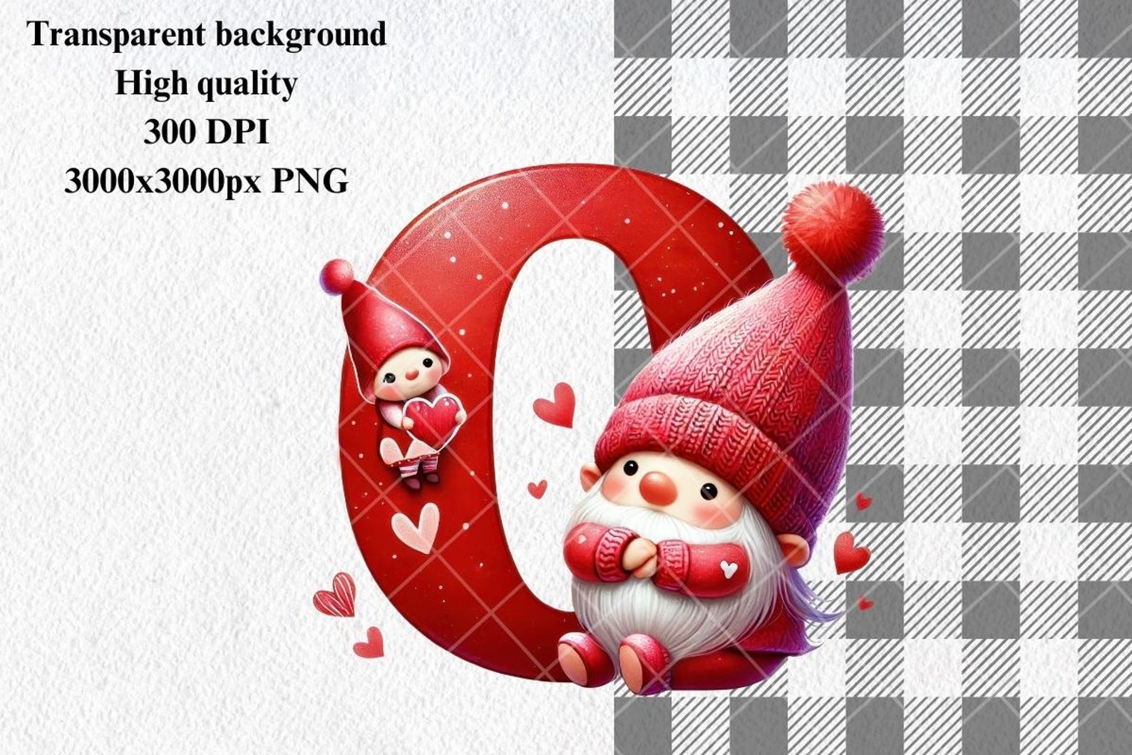 Valentine Alphabet, Valentine Gnome Alphabet, Cute Gnome Clipart Set ...