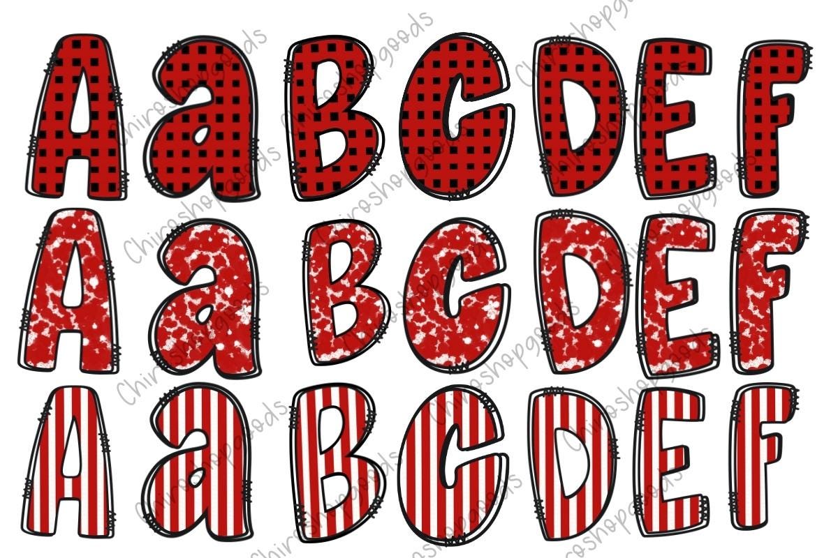 Ladybug Alphabet Clipart Set: Red & Black Letters (digital Download) - Etsy