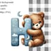 Teddy Bear Alphabet Clipart Set: Nursery Decor (digital Download) - Etsy