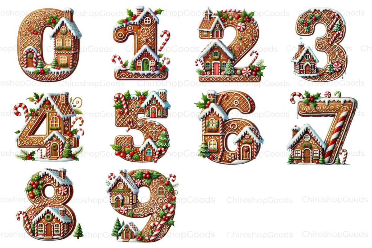 Christmas Alphabet, Gingerbread House Alphabet Watercolor Set ...