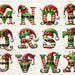 Christmas Elf Alphabet Clipart: Watercolor Festive Letters (digital ...