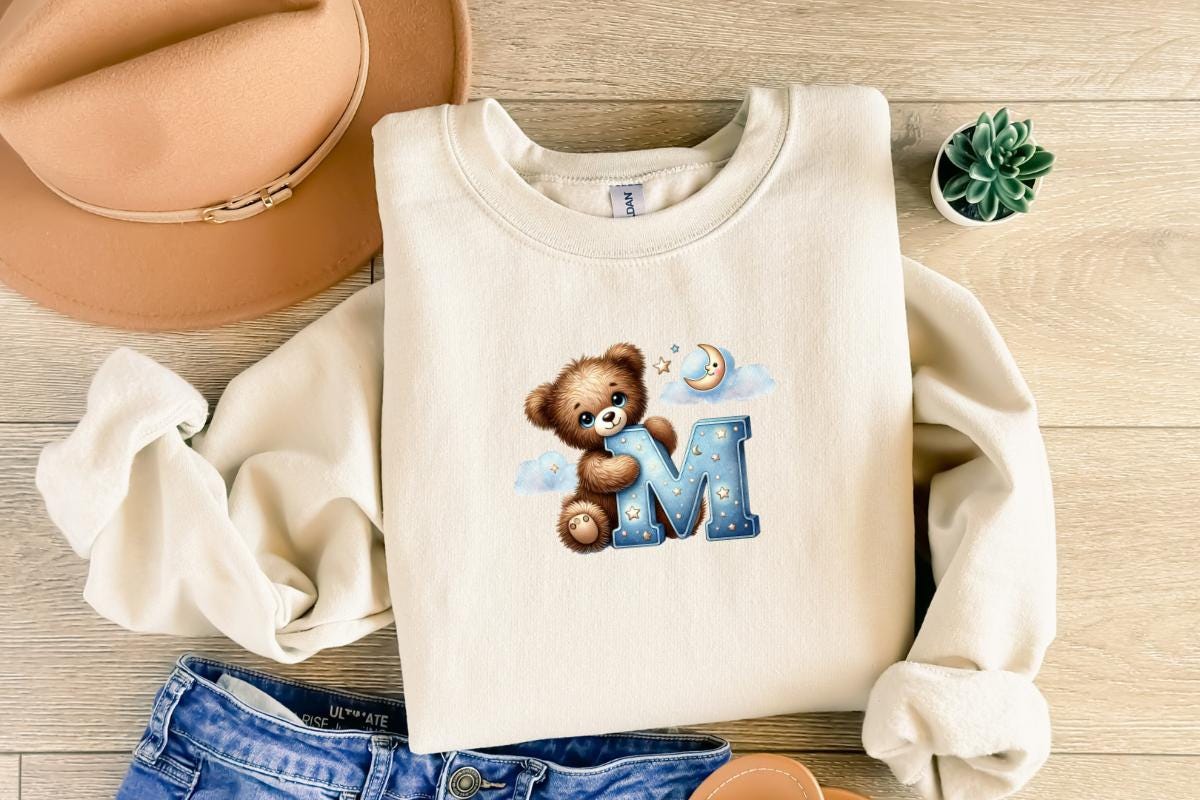 Adorable Teddy Bear Alphabet Clipart Set, Teddy Bear Alphabet, Baby ...