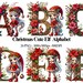 Christmas Alphabet Clipart, Elf Alphabet PNG, Festive Floral Letters ...