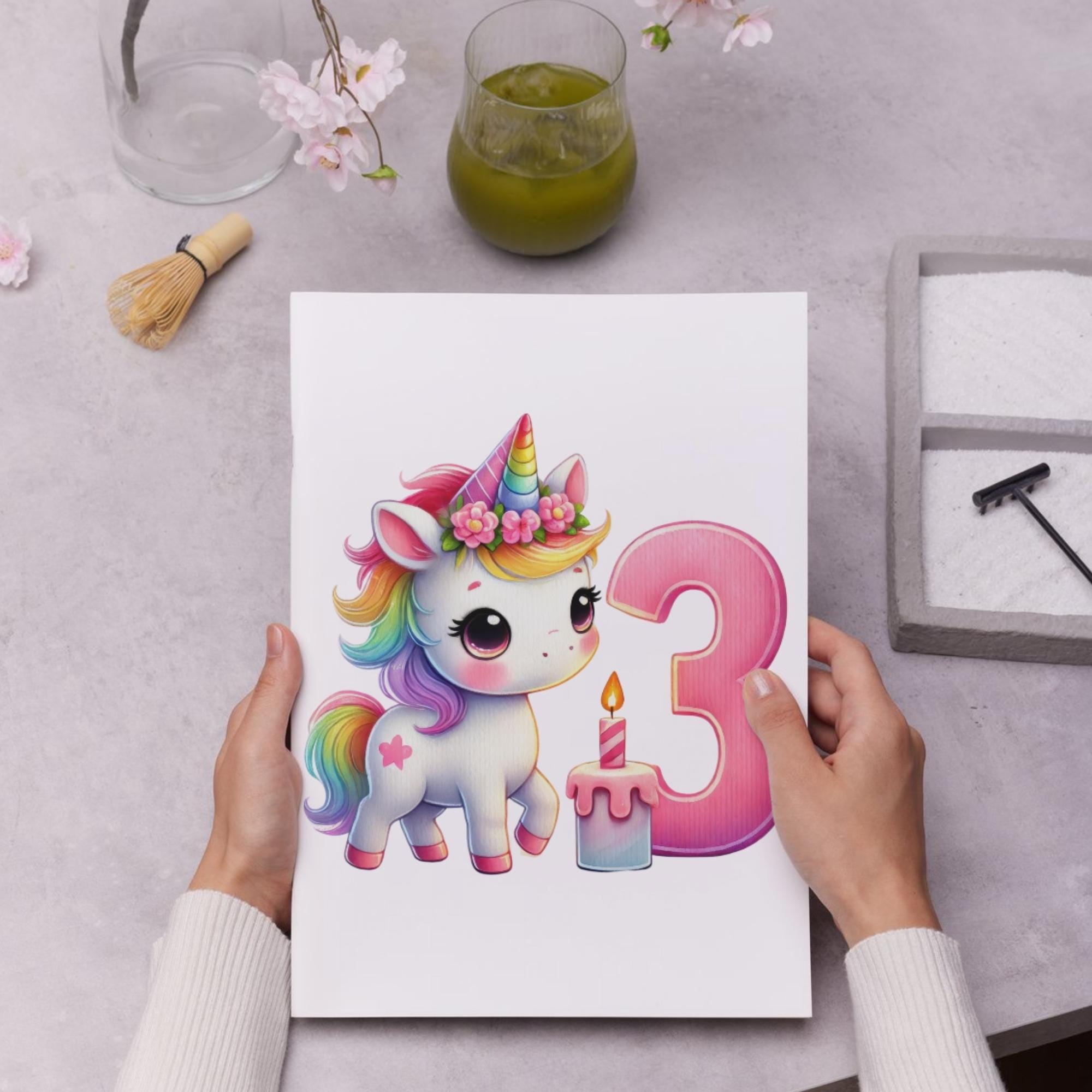Unicorn Birthday Numbers Clipart Set: Rainbow Party Decorations (pngs ...