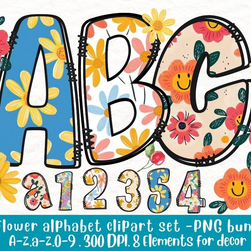 Flower Letters - Etsy