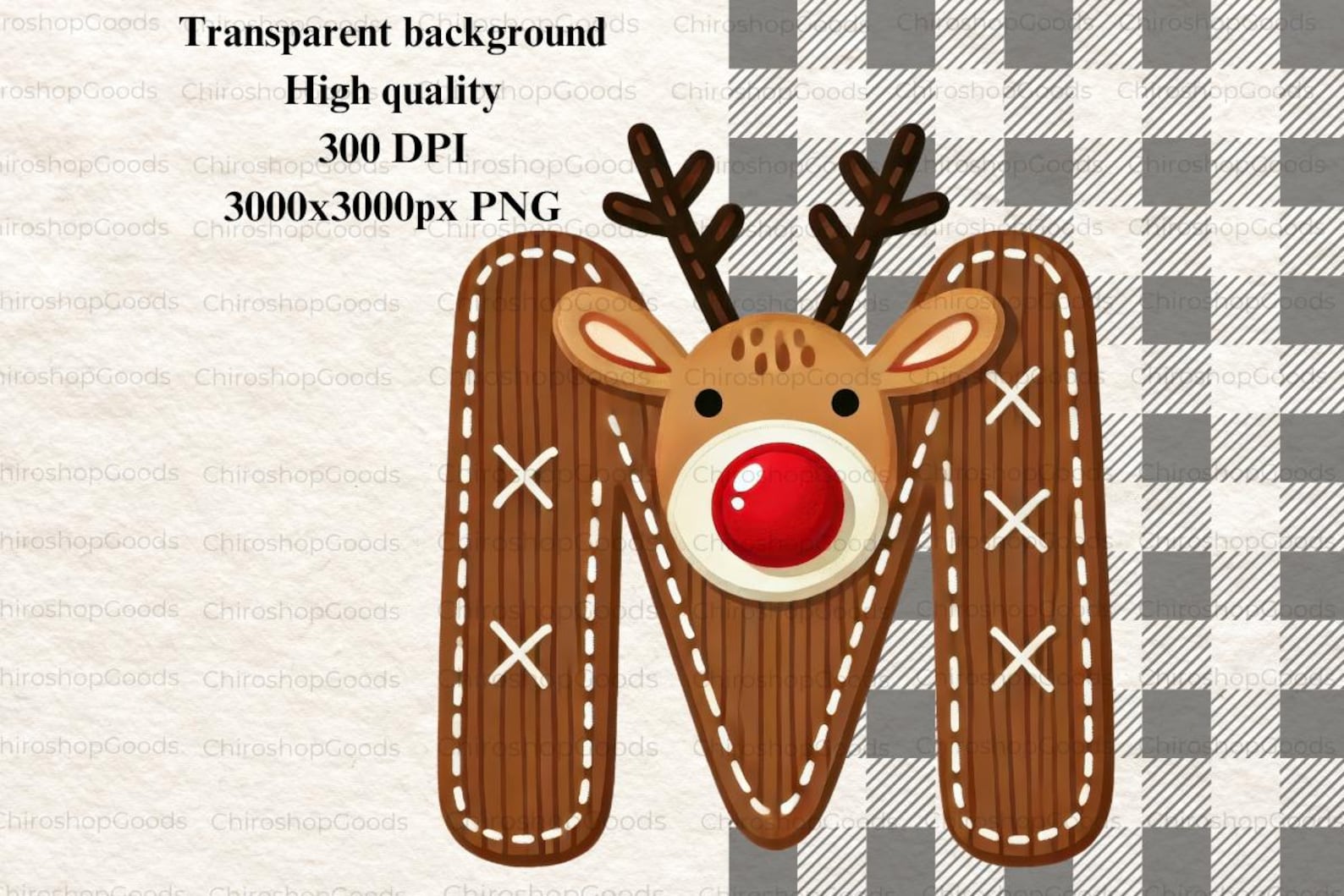 Christmas Alphabet, Christmas Reindeer Alphabet Clipart, Reindeer ...