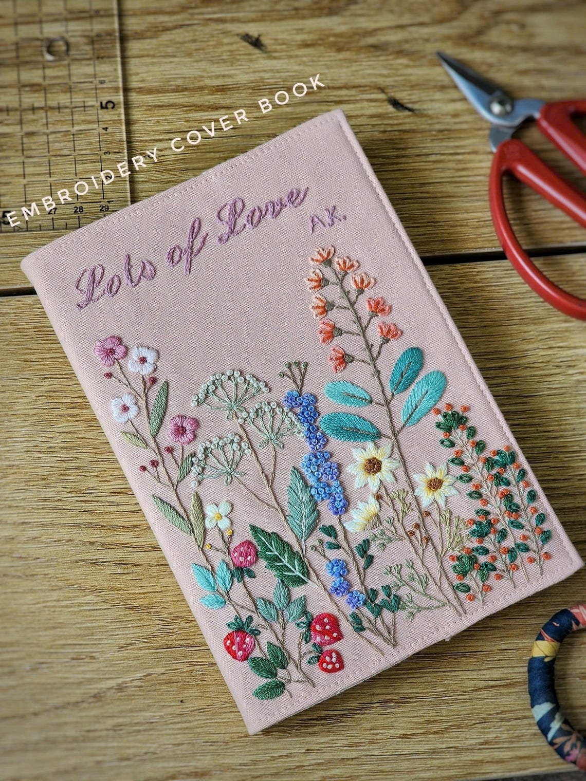 Beautiful Floral Embroidered Notebook. Meticulously Hand-embroidered ...