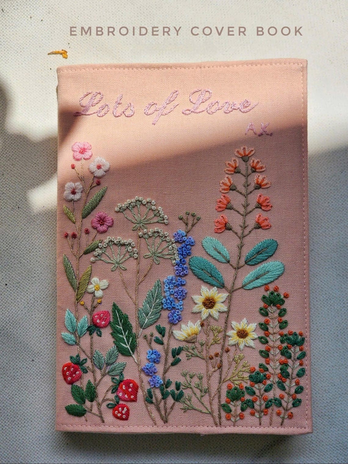 Beautiful Floral Embroidered Notebook. Meticulously Hand-embroidered ...
