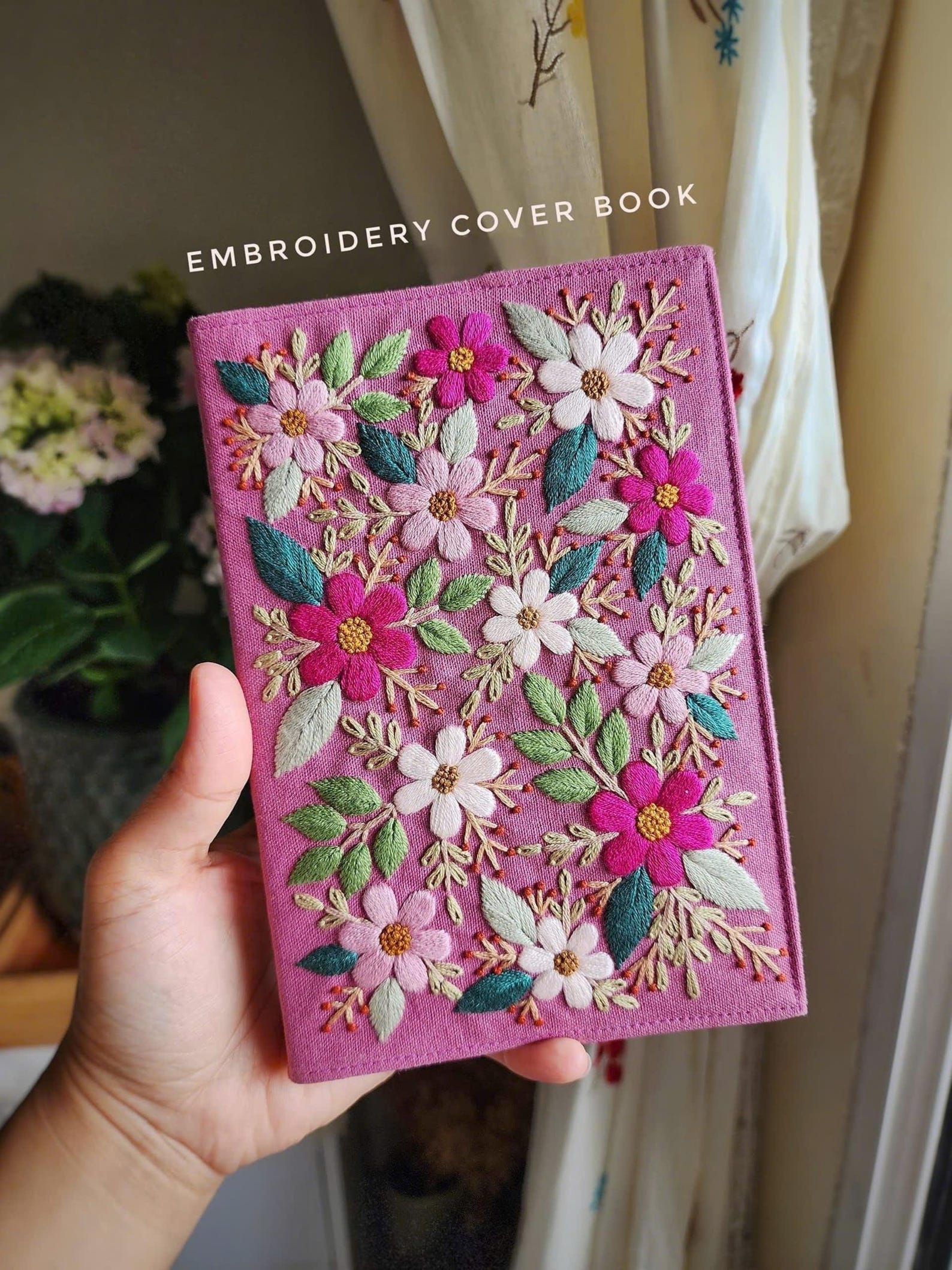 Beautiful Floral Embroidered Notebook. Meticulously Hand-embroidered ...