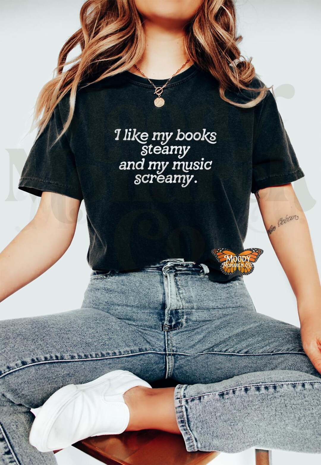 I Like My Books Steamy and My Music Screamy T-shirt, Romantasy Lover ...