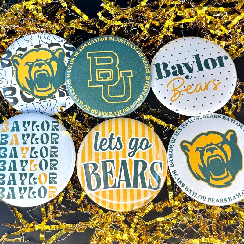Baylor Football Buttons - Etsy