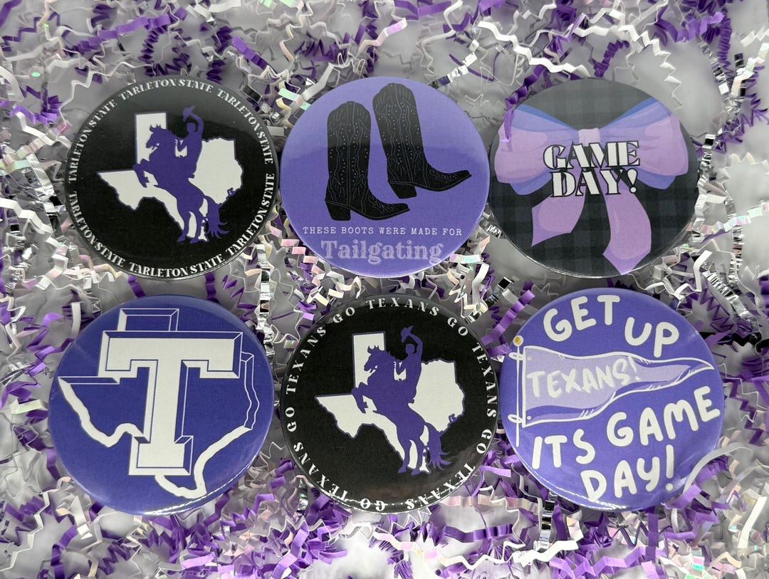 Tarleton State Game Day Buttons - Etsy