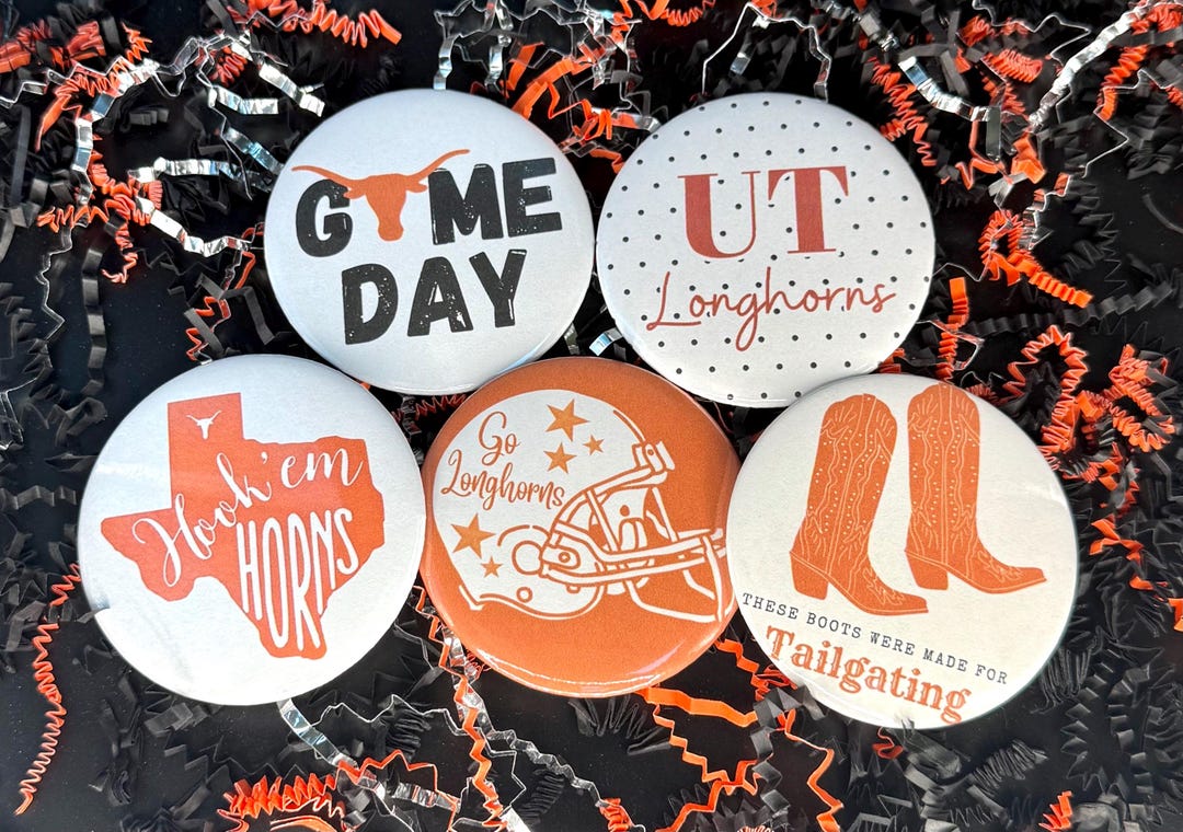 University of Texas Game Day Buttons - Etsy