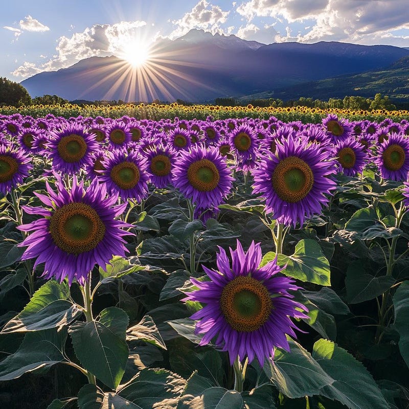Purple Sunflower - Etsy
