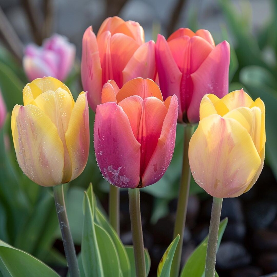 Buy 1 Get 1 Free Mixed Color Tulip Seeds - Vibrant Spring Garden ...
