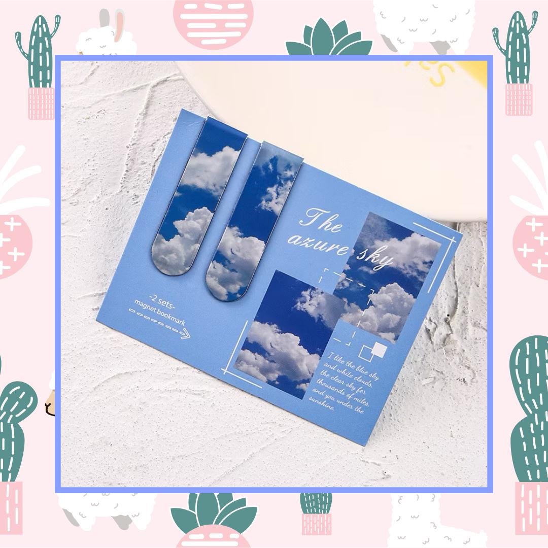 Elegant Packaging Landscape Series Pattern Magnetic Bookmark Student ...