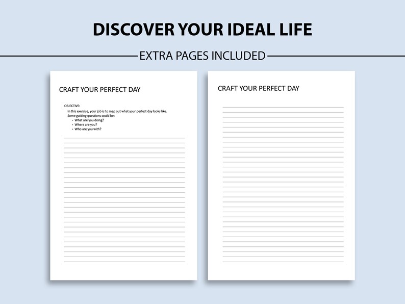 Ideal Life Planning Worksheet: Personal Growth Guide (printable ...