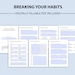 Break Bad Habits Printable Worksheet Understand & Overcome Negative ...
