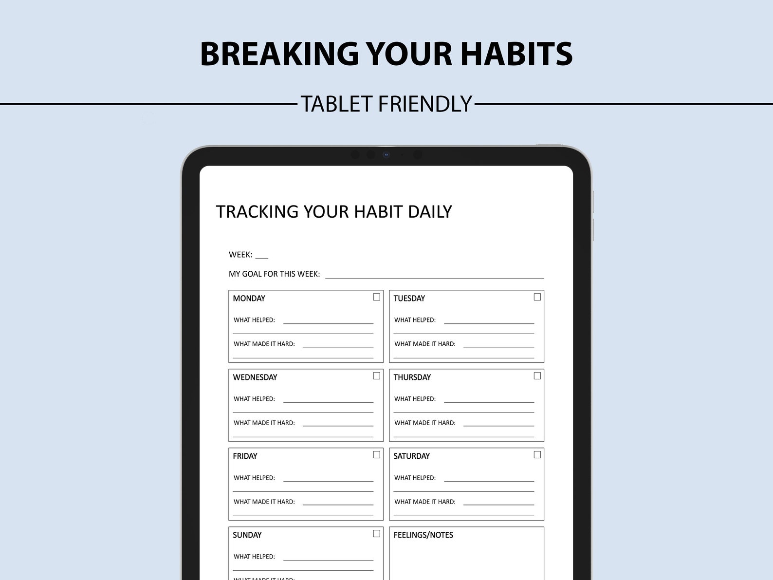 Break Bad Habits Printable Worksheet | Understand & Overcome Negative ...
