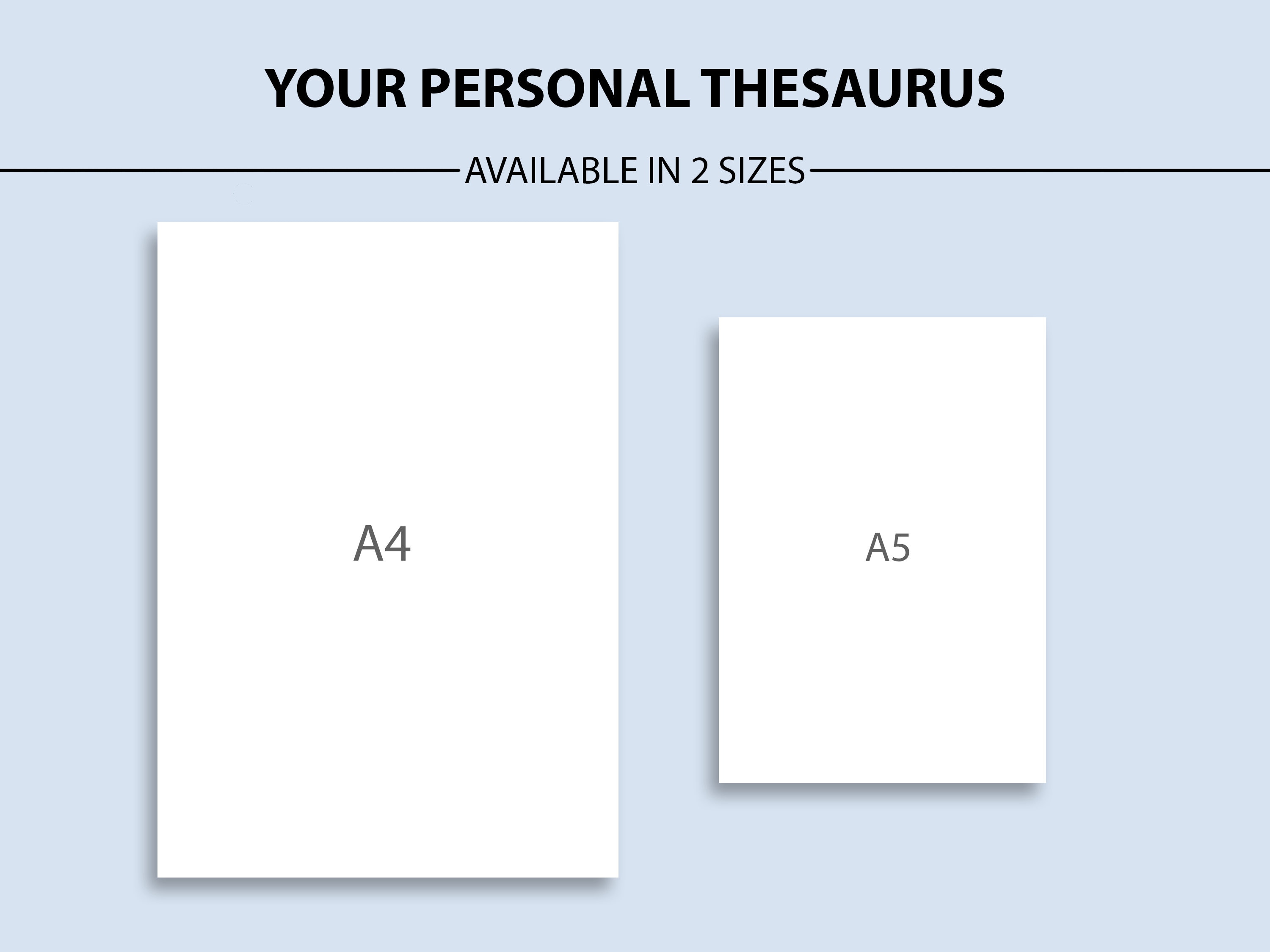 Personal Thesaurus Template: Printable Vocabulary Builder (digital ...