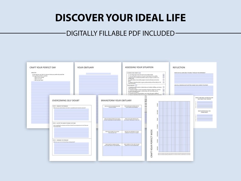 Printable Ideal Life Planning Worksheet Realistic Guide to Planning ...