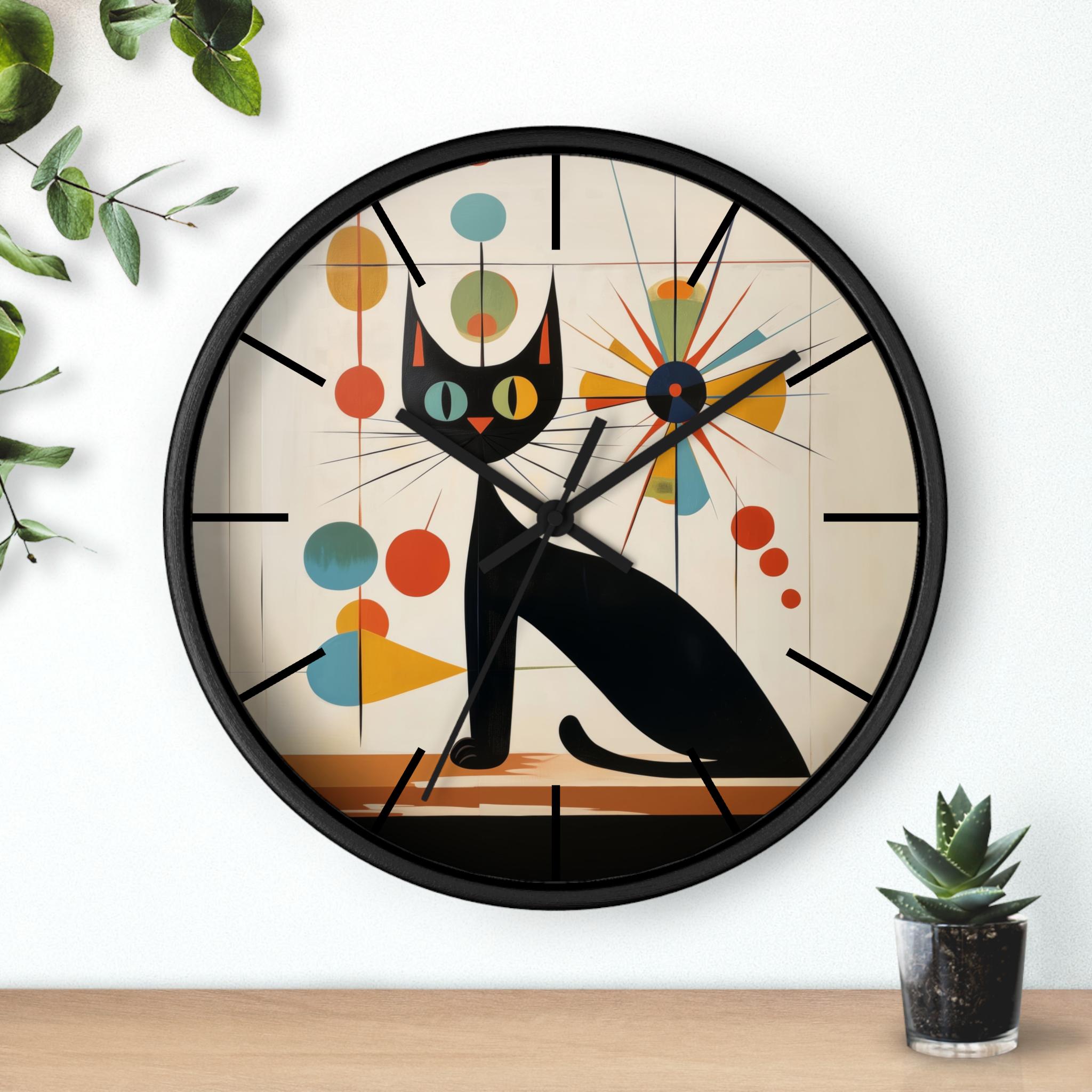 Retro Atomic Cat Wall Clock, Atomic Cat, Mid Century Modern, MCM House ...