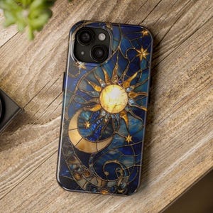 Stained Glass Case, Celestial Phone Case, Mosaic Phone Case, Faux Stain ...