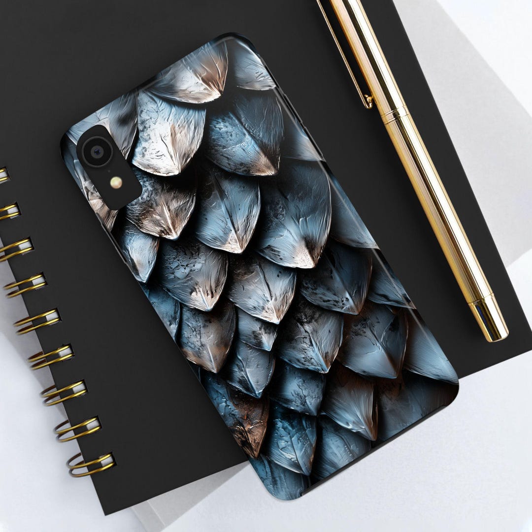 Silver Dragon Scale Phone Case,tough Phone Cases, Fantasy Lover Gift ...